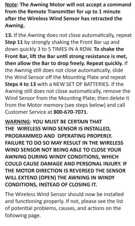 Installing And Operating The Wireless Wind Sensor For Your Sunsetter Awning Massachusetts Awning