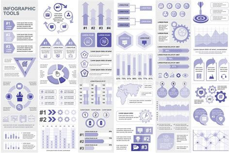 Bundle Infographic Elements Data Visualization Vector Design Template Can Be Used For Steps