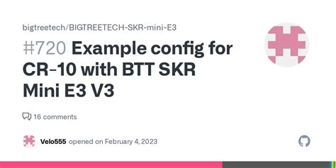 Example Config For Cr 10 With Btt Skr Mini E3 V3 · Issue 720 · Bigtreetech Bigtreetech Skr Mini