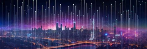 Premium Photo Smart City And Abstract Dot Points Connect With