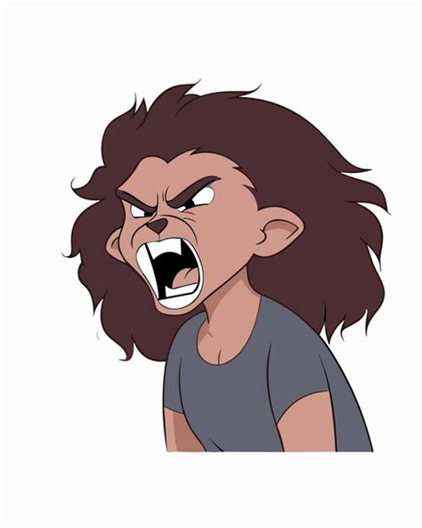 Premium Vector A Cartoon Woman With Her Mouth Open And Her Eyes Wide
