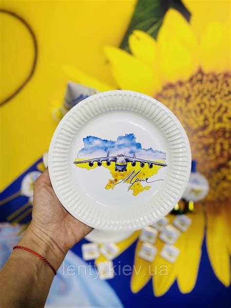 Тарілки Літак Мрія паперові білі 18см Поштучно малотиражні тарілочки продаж ціна у Києві
