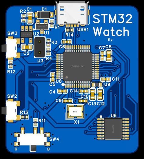 [review Request] Simple Stm32 Electronic Watch With Tft Display My First Pcb R
