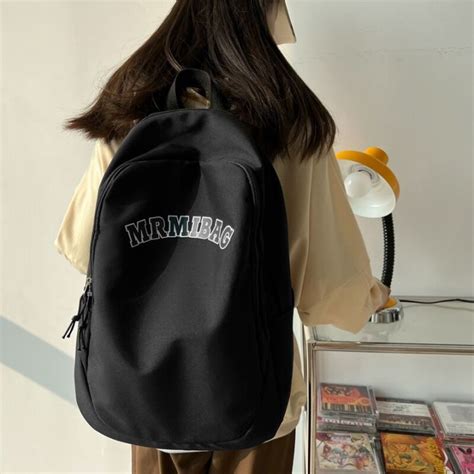 Large Black Womens Backpack Large Capacity Rucksack Quality Nylon
