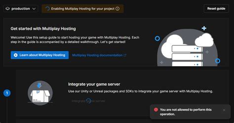Unity Cloud Denying Access To Setting Up Multiplay Host Setup Unity
