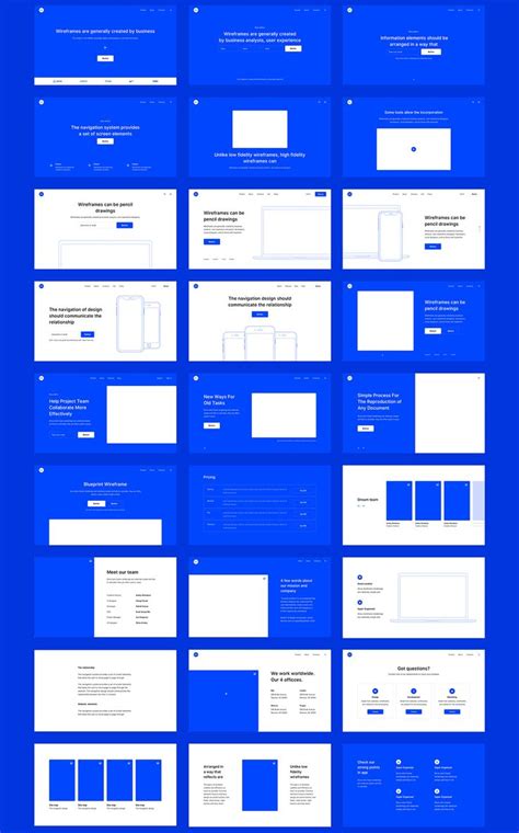 The Dot Ready To Go Ui Wireframe Pack On Behance Wireframe Design Wireframe Web Layout Design
