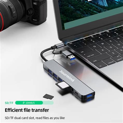 Jourmind 8in1 Usb Type C Hub Multi Port Adapter Splitter Dock Station