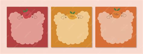 Premium Vector Memo Notes Template For Greeting Scrapbook Card Design