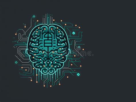 Robotic Human Brain With Detailed Circuits Concept Art Of Artificial Intelligence Machine