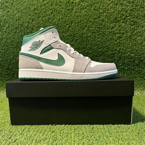 👟 Nike Air Jordan 1 Mid Se Grey Green 🔥 Sizes Depop