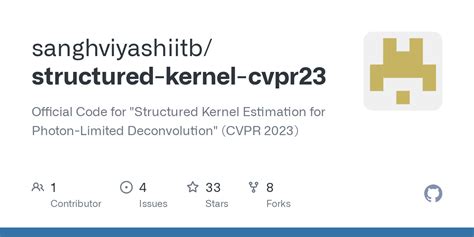 Github Sanghviyashiitbstructured Kernel Cvpr23 Official Code For