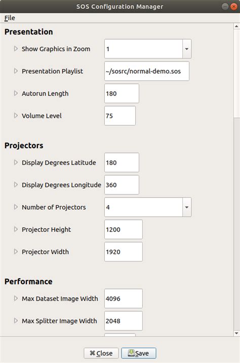 Appendix B Sos Configuration Manager Science On A Sphere
