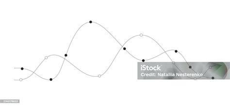 Graph Trends Waveform Black And White 2d Line Cartoon Object Stock Illustration Download Image