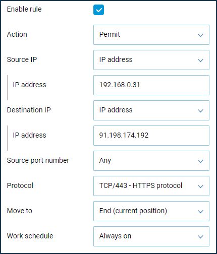 Firewall Rule Examples Keenetic