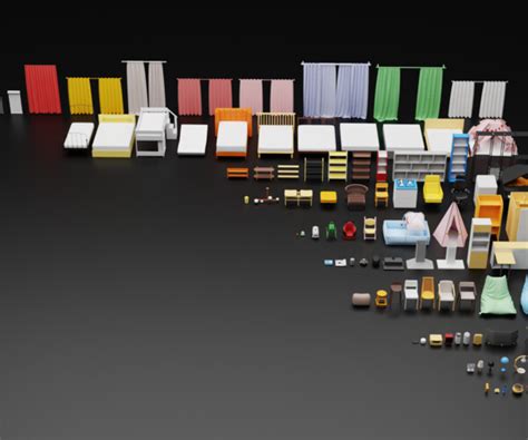 Artstation Cartoon Scenes Low Poly Model Game Assets