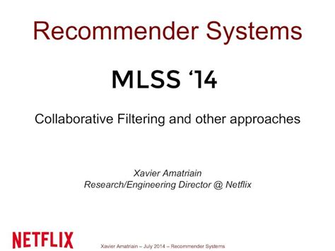 pdf recommender systems machine learning summer school 2014 cmu