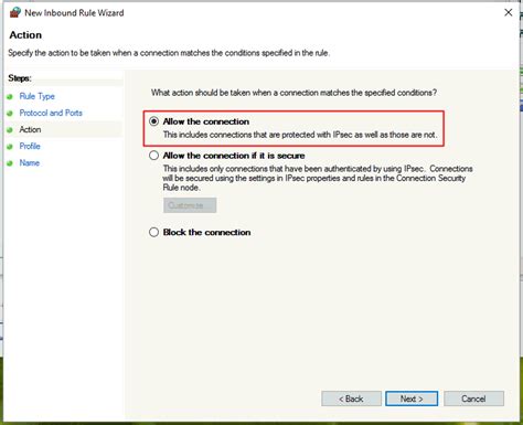 Windows Firewall Setup Application Server