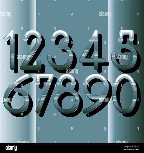 Chrome Font Stock Vector Images Alamy