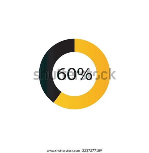 Circle Percentage Diagrams Showing Ready To Use Web Stock Vector