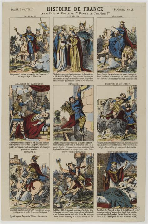 Histoire De France Les Quatre Fils De Clothaire Ier Et Le Règne De Chilpéric Ier Images Dart