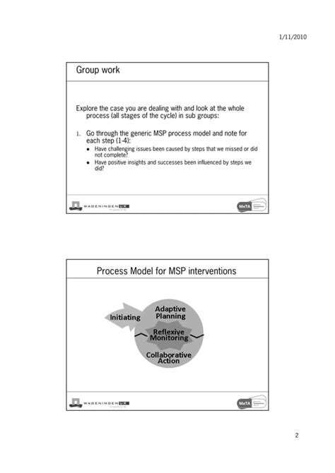 Meta Msp Workshop Introduction To Multi Stakeholder Pdf Business