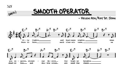 Smooth Operator Low Voice Real Book Melody Lyrics Chords
