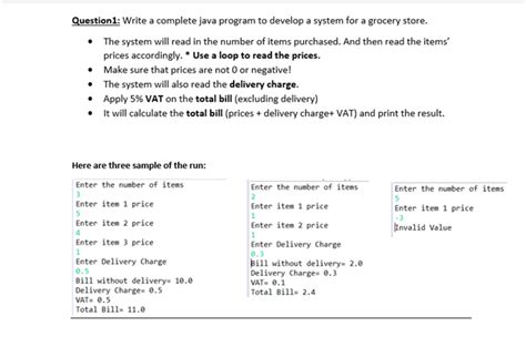 Solved Question1 Write A Complete Java Program To Develop A