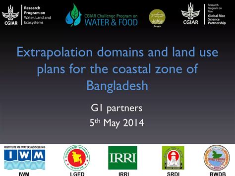 G1 Extrapolation Domains And Land Use Plans For The Coastal Zone Of