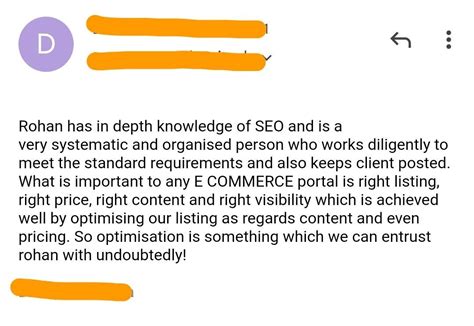 Rohan Jadhav On Linkedin Customertestimonial Passionforwork Clientappreciation Seo…