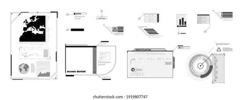 미래형 벡터 Hud 인터페이스 화면 디자인 스톡 일러스트 1919807747 Shutterstock