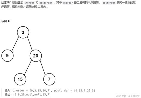 每日一题~中序后序遍历构造二叉树 Csdn博客