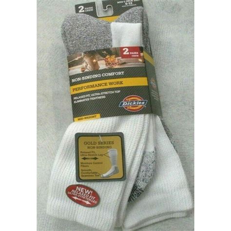Dickies Non Binding Crew Socks 2 Pack Sockssocksca