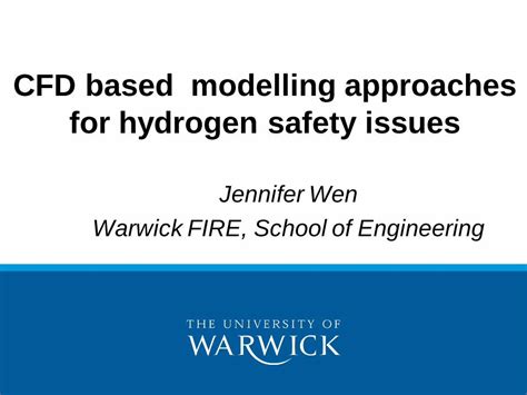 Pdf Cfd Based Modelling Approaches For Hydrogen Safety … · Cfd Based Modelling Approaches For