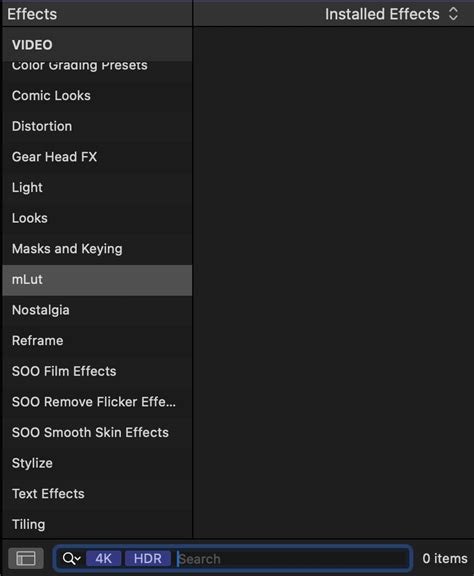 Can Not Find Installed Effects On Final C Apple Community
