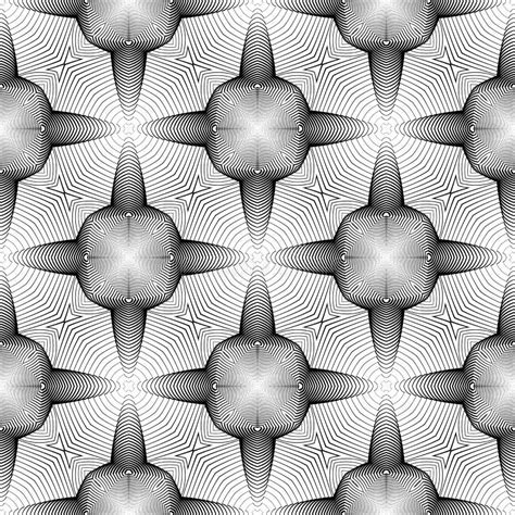 Design Seamless Monochrome Geometric Pattern Stock Vector