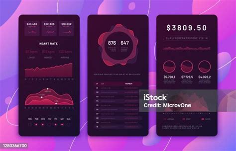 휴대 전화 Ui 디자인 통계 차트 다이어그램 달력 외환 거래 플랫폼 패널 시장 그래프 앱 벡터 템플릿 0명에 대한 스톡 벡터 아트 및 기타 이미지 Istock