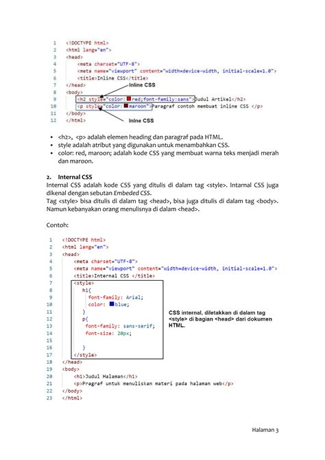 Pengenalan Dasar Dasar Web Dengan Cssdocx
