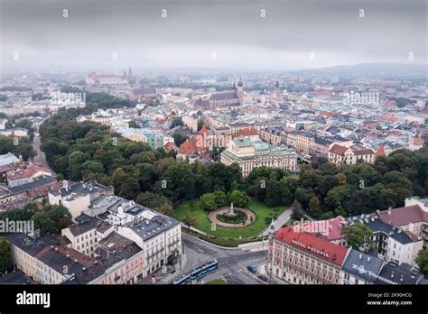 Cracow Lesser Poland Poland September 22 2022 Aerial View Of