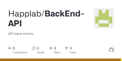 Github Happlabbackend Api Api Back End Pe