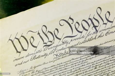 The Preamble To The United States Constitution Beginning With The Words