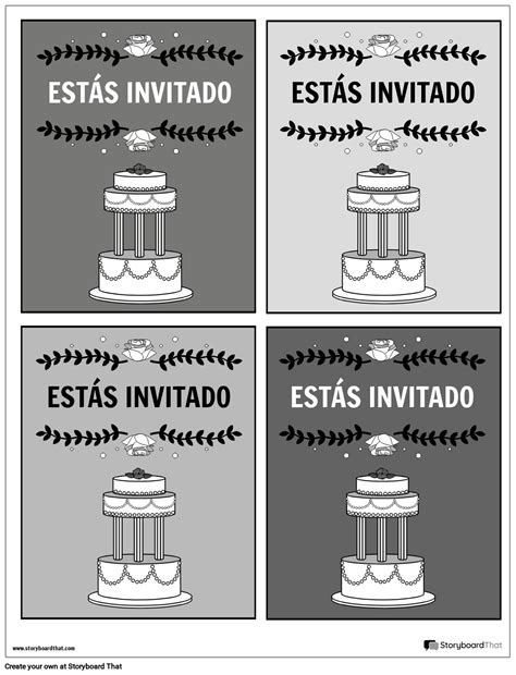 Invitación 3 Bw Storyboard Przez Es Examples