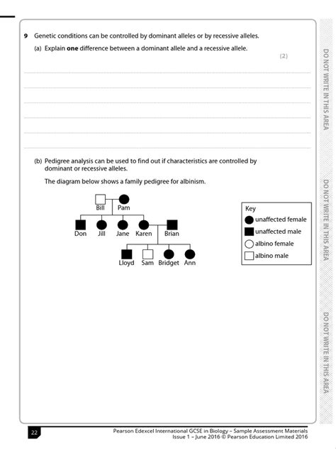 Inheritance Exam Question Pdf Genotype Zygosity