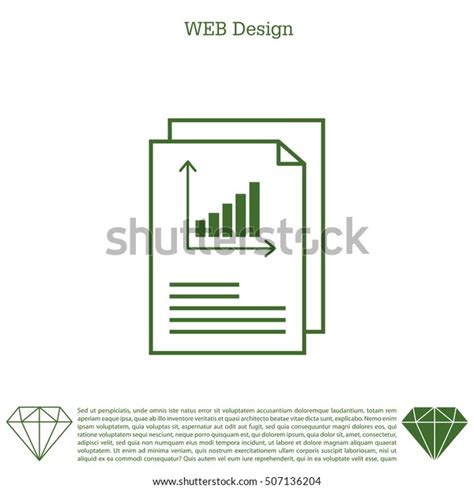 Report Text File Icon Document Chart Stock Vector Royalty Free