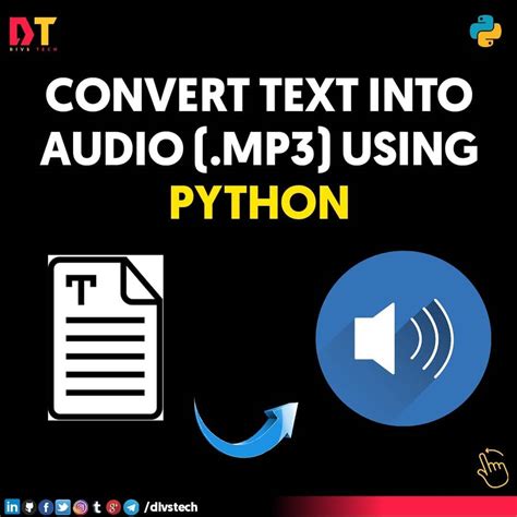 Divstech Convert Text 📄into Audio 🔊 Using Python 🐍