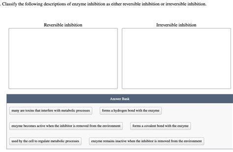 Solved Classify The Following Descriptions Of Enzyme