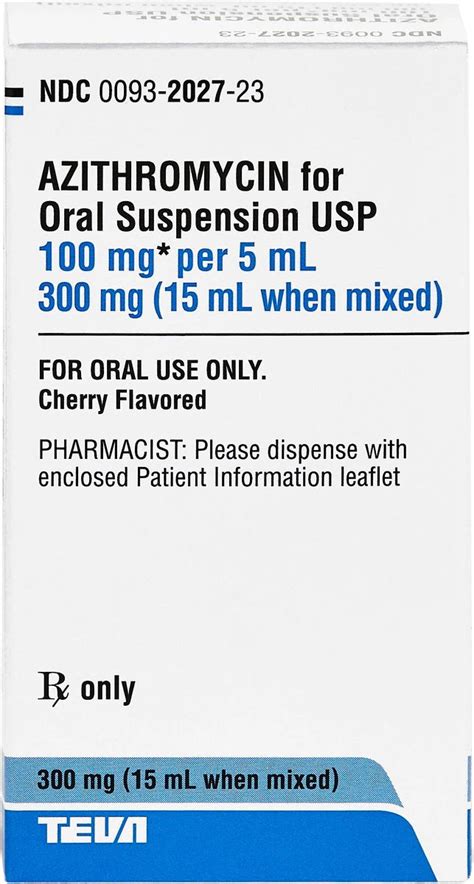 Azithromycin Flavored For Oral Suspension Broad Spectrum Antibiotic