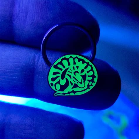 16g Green Glow In The Dark Ball Python Captive Bead Ring Ball Python