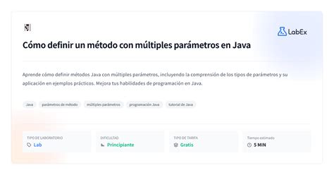 Cómo Definir Un Método Con Múltiples Parámetros En Java Labex