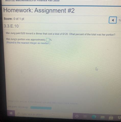 Solved Homework Assignment 2 Score 0 Of 1 Pt 12 3 3 E 10