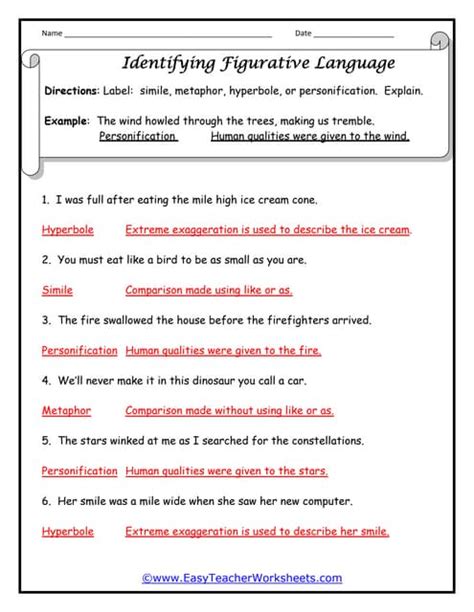 433566002 Figure Of Speech Worksheet Pdf